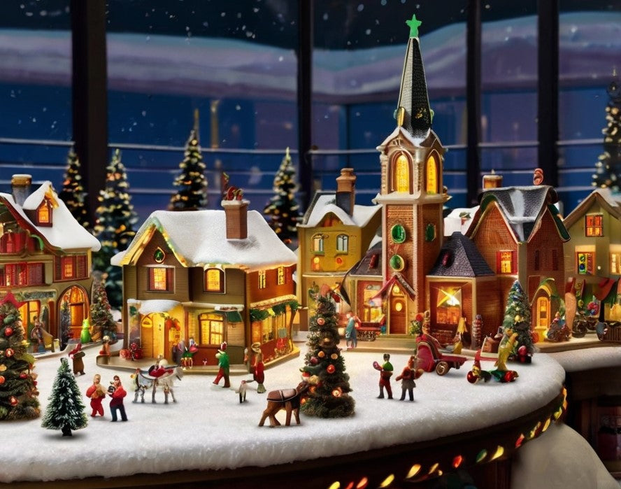 How to Decorate a Christmas Village - fgsquarevillage
