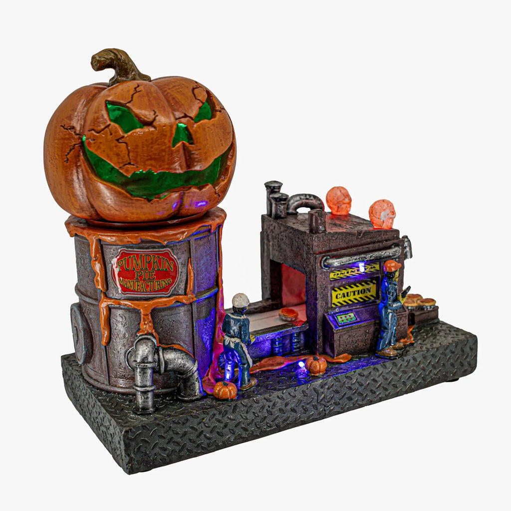 Animated Pumpkin Pie Factory Halloween Village – Lighted Bakery ...