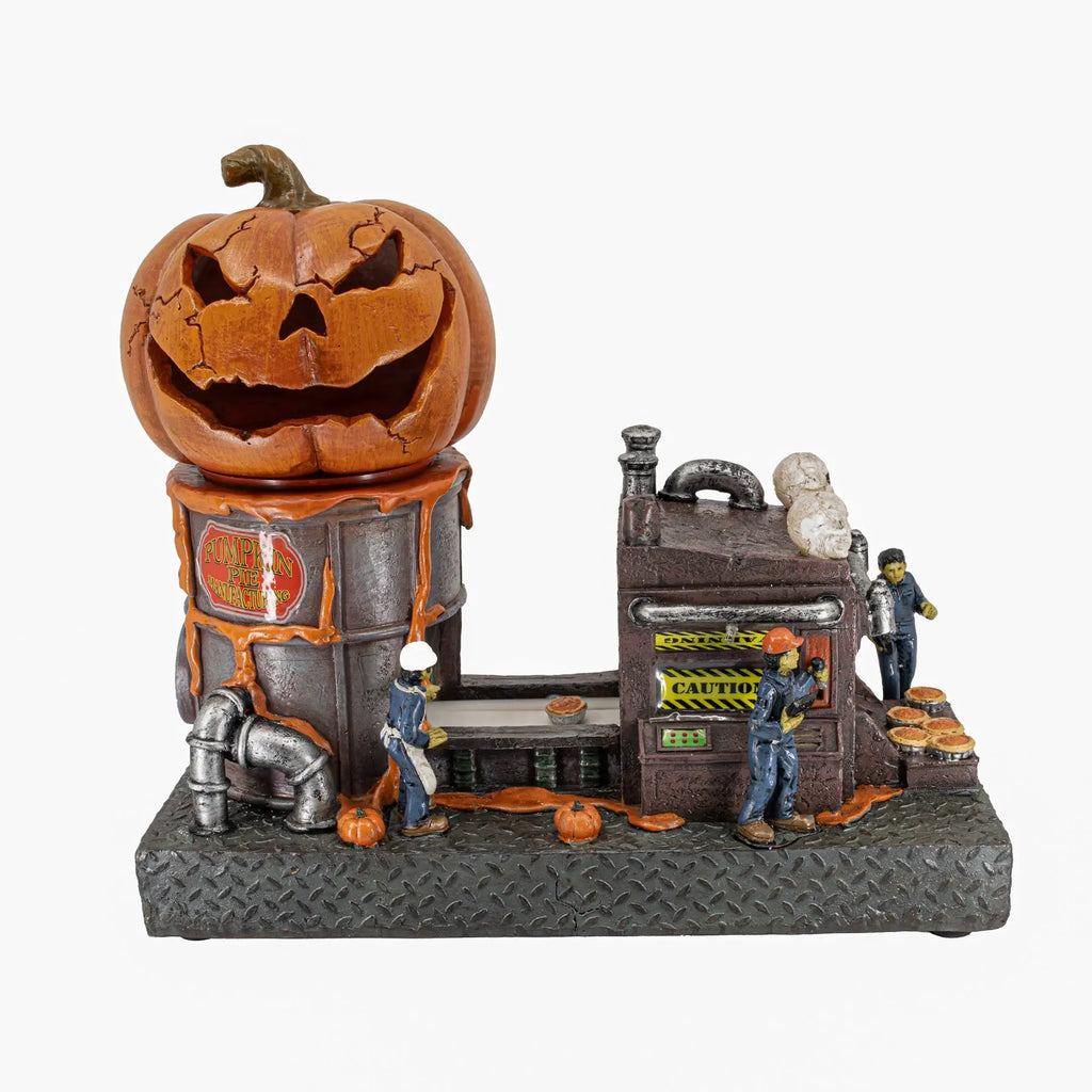 Animated Pumpkin Pie Factory Halloween Village – Lighted Bakery ...