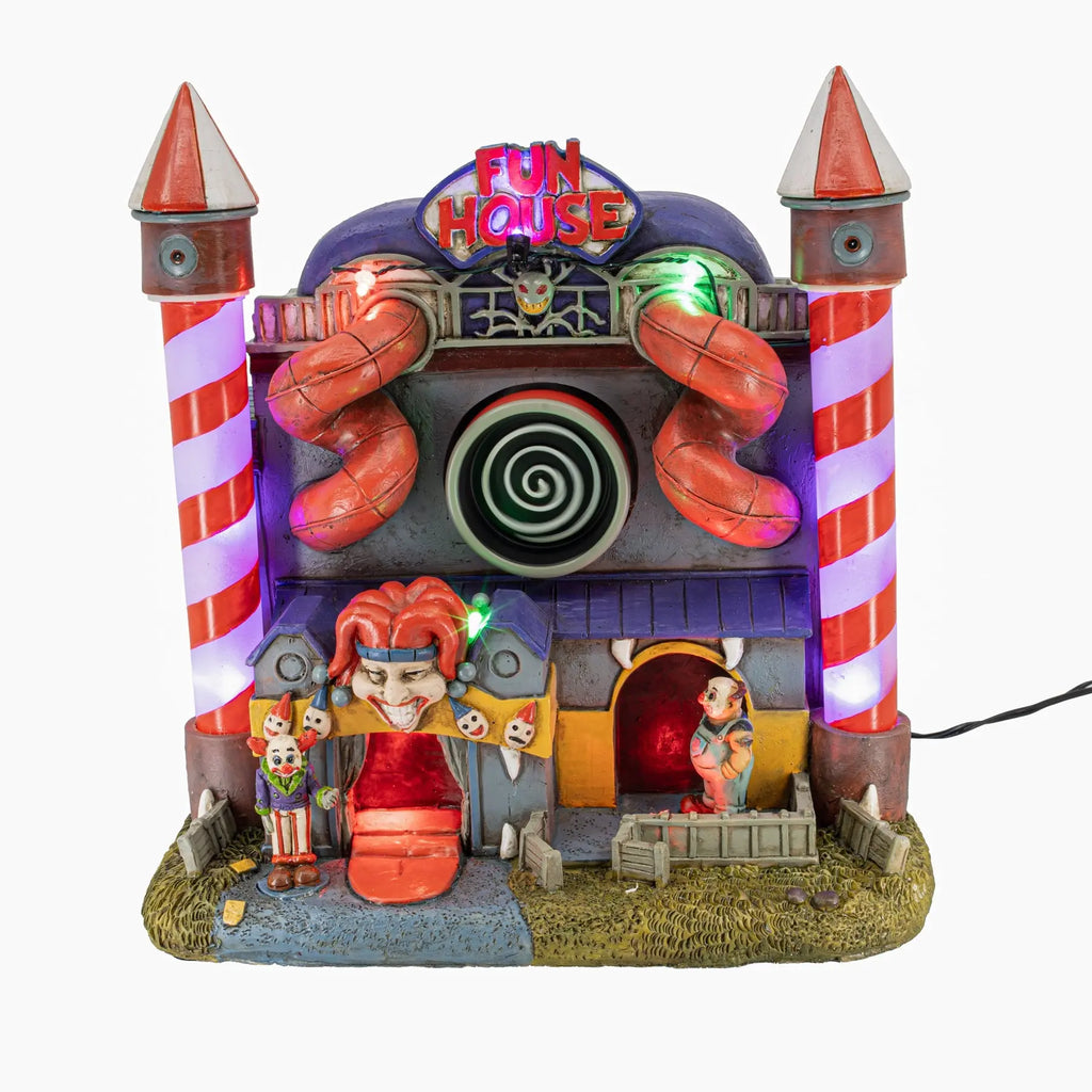Carnival Funhouse Halloween Village – Animated Carnival Building ...